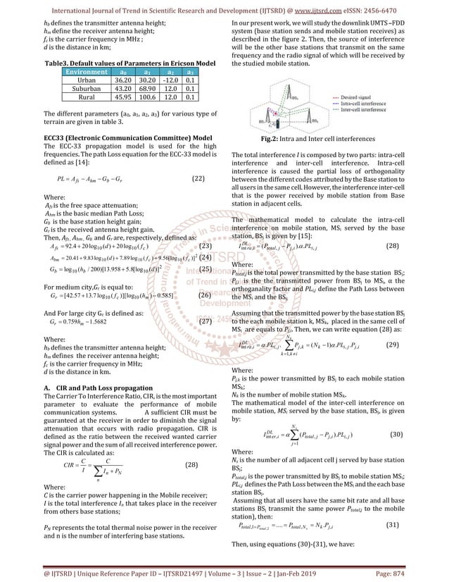 Performance Analysis Of Cir And Path Loss Propagation Models In The Downlink Of 3g Systems Pdf
