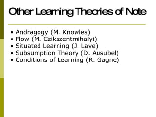 A Brief History of Learning Theory | PPT