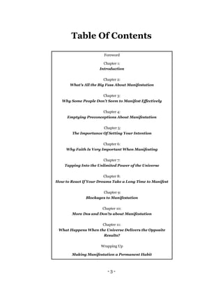 Manifest The Life Of Your Dream Effectively Guide | PDF