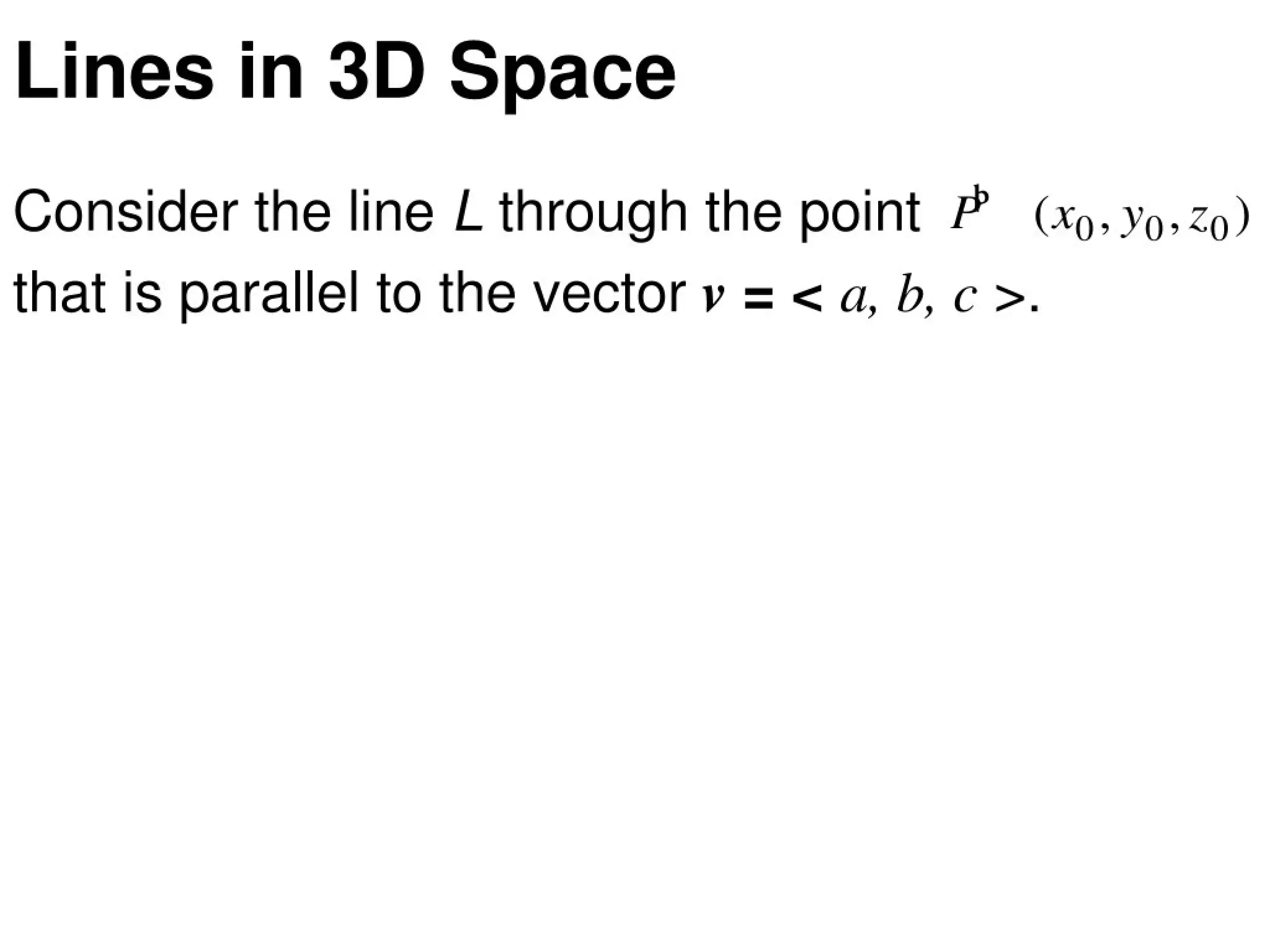 EQUATION OF LINE AND PLANE IN SPACE AND DISTANCE FORMULA | PDF