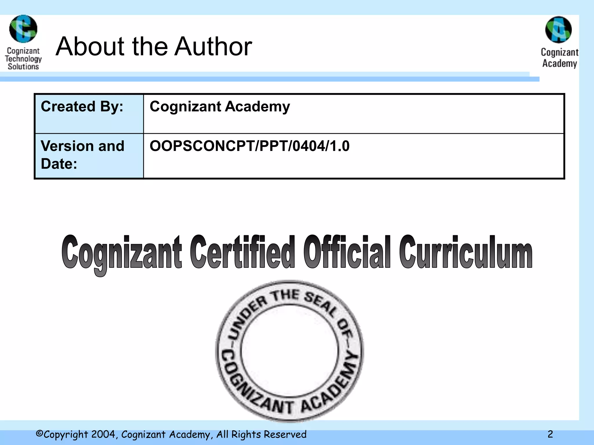 16613874 Object Oriented Programming Presentationppt