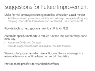 Case Study of End to End Formal Verification Methodology | PPTX | Computer Software and ...