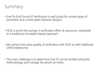 Case Study of End to End Formal Verification Methodology | PPTX | Computer Software and ...