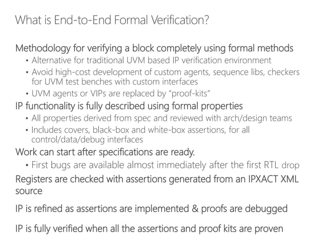 Case Study of End to End Formal Verification Methodology | PPTX ...