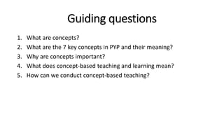 CONCEPT-BASED LEARNING.pptx | Primary Education | Education
