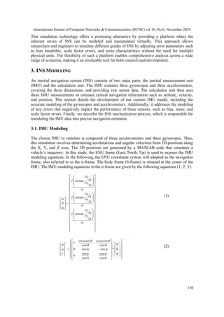 Modeling Low-cost Inertial Navigation Systems and their Errors | PDF