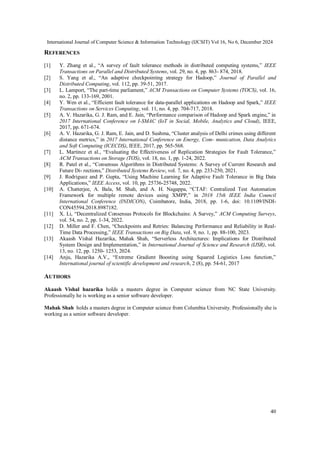 Exploring Fault Tolerance Strategies in Big Data Infrastructures and ...