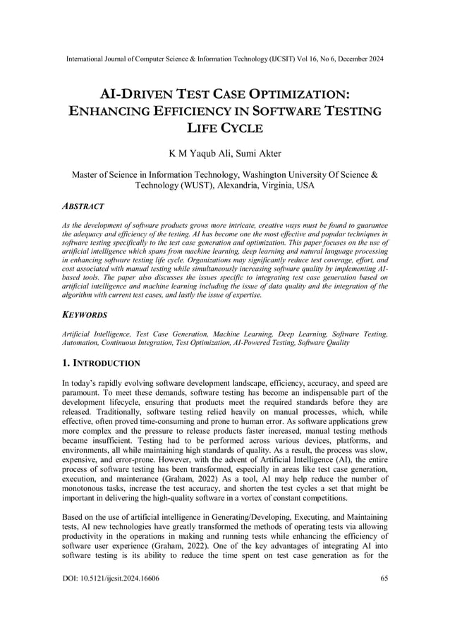 AI-Driven Test Case Optimization: Enhancing Efficiency in Software ...