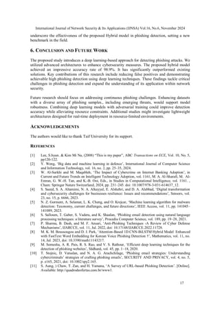 DEEP LEARNING APPROACH FOR DETECTION OF PHISHING ATTACK TO STRENGTHEN ...