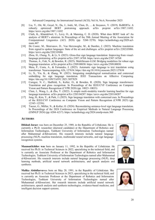 SEMANTICALLY ENHANCED MULTIMODAL NEURAL ARCHITECTURE FOR UZBEK SIGN ...