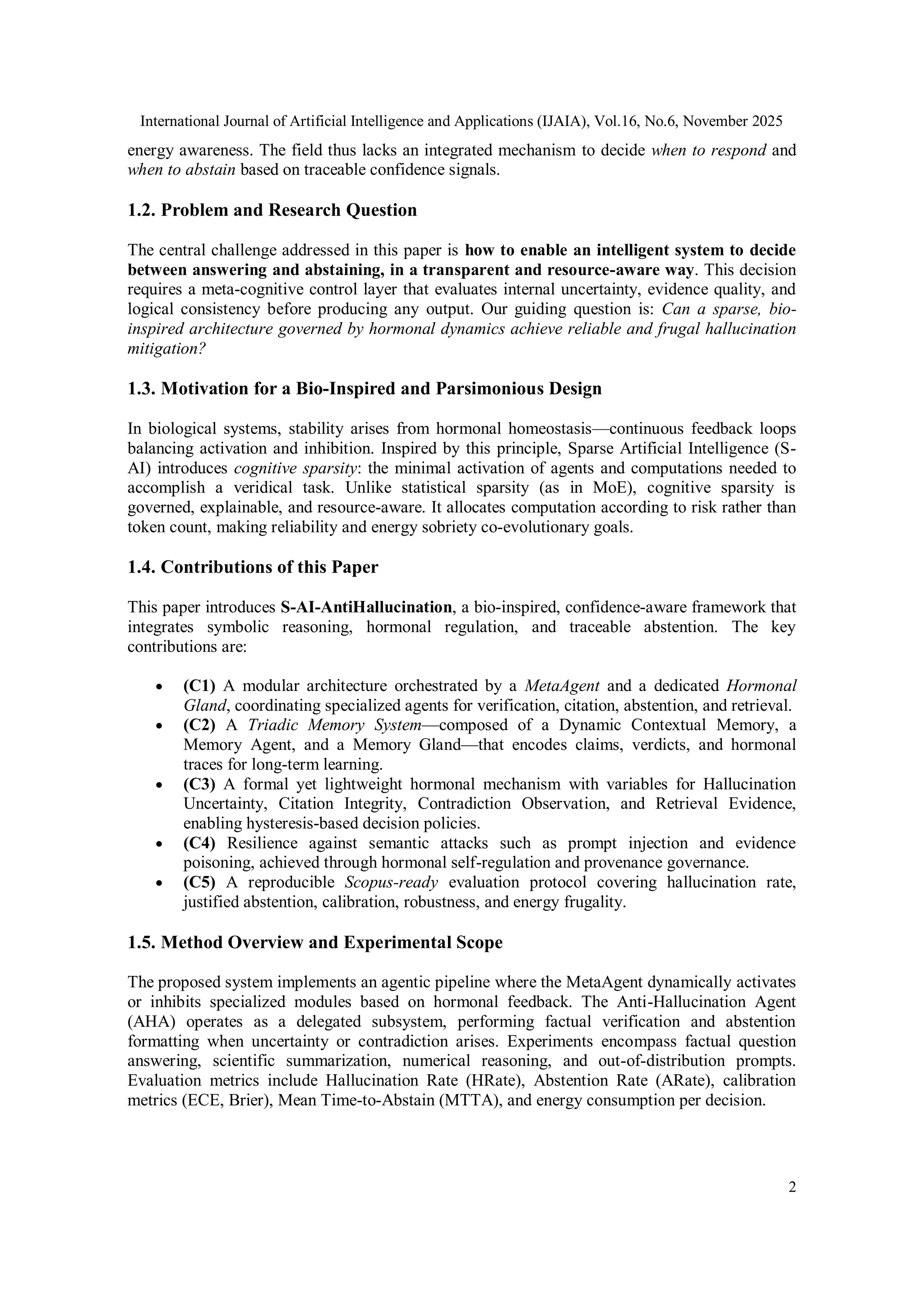 S-AI-Anti Hallucination: A Bio-Inspired and Confidence-aware Sparse AI ...