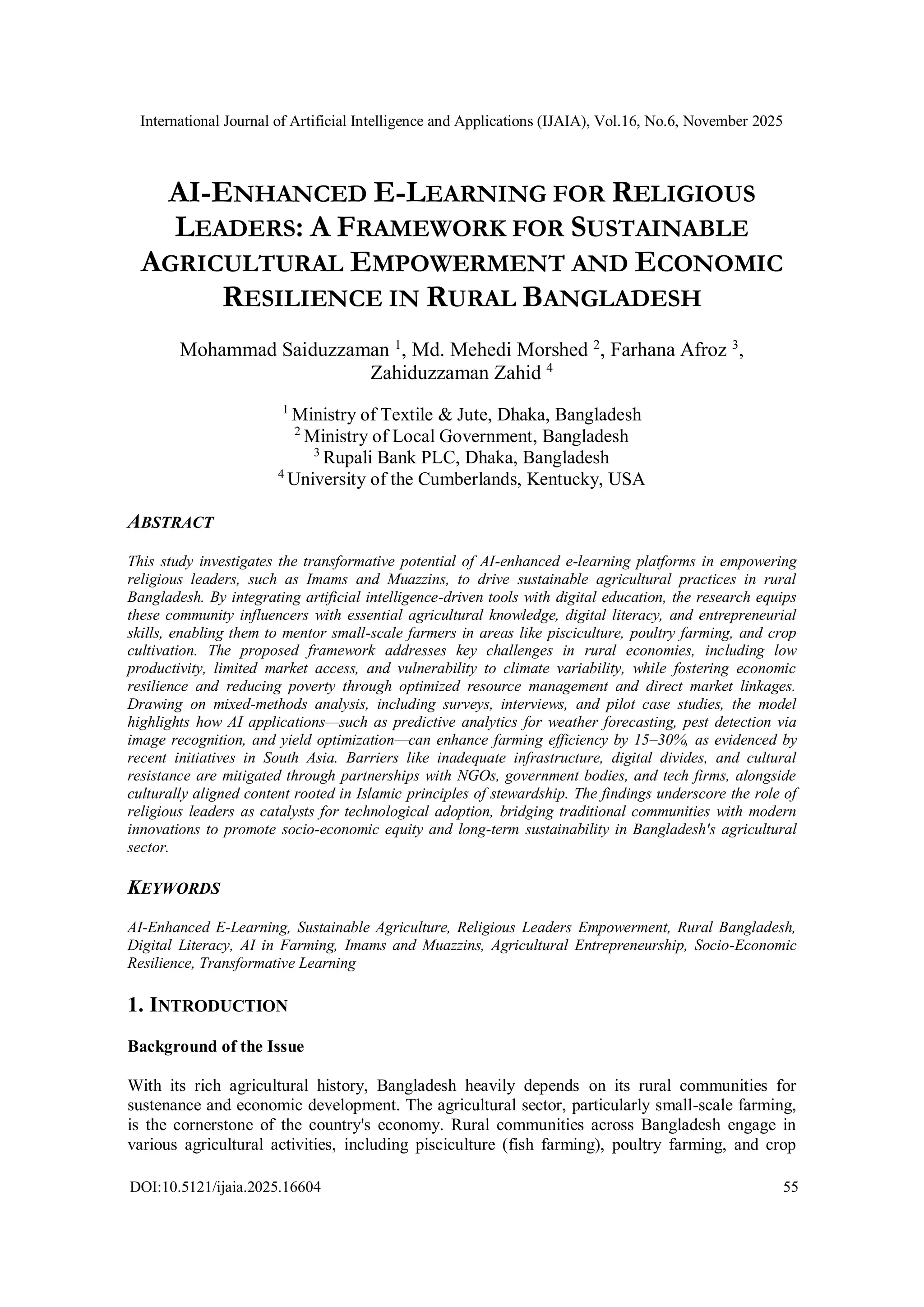 AI-Enhanced E-Learning for Religious Leaders: A Framework for Sustainable Agricultural ...