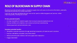 How Blockchain is Driving Transparency Across the Supply Chain | PPT