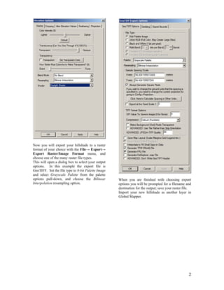 Creating Slope-Enhanced Shaded Relief Using Global Mapper | PDF