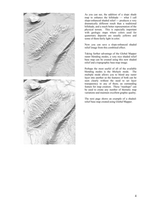 Creating Slope-Enhanced Shaded Relief Using Global Mapper | PDF