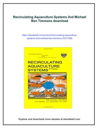 Recirculating Aquaculture Systems 2nd Michael Ben Timmons | PDF