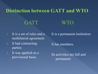 World Trade Organisation (WTO). | PPTX