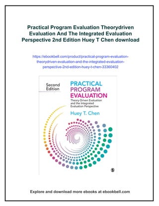 Practical Program Evaluation Theorydriven Evaluation And The Integrated ...