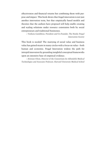 Frugal Innovation Models Means Methods Yasser Bhatti Radha Ramaswami ...