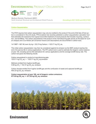 iMovR Environmental Product Declaration, American Wood Council | PDF