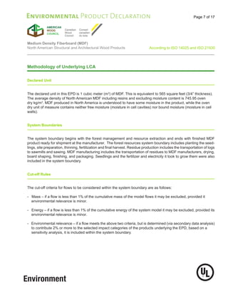 iMovR Environmental Product Declaration, American Wood Council | PDF