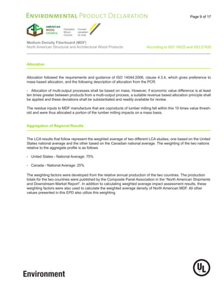 iMovR Environmental Product Declaration, American Wood Council | PDF