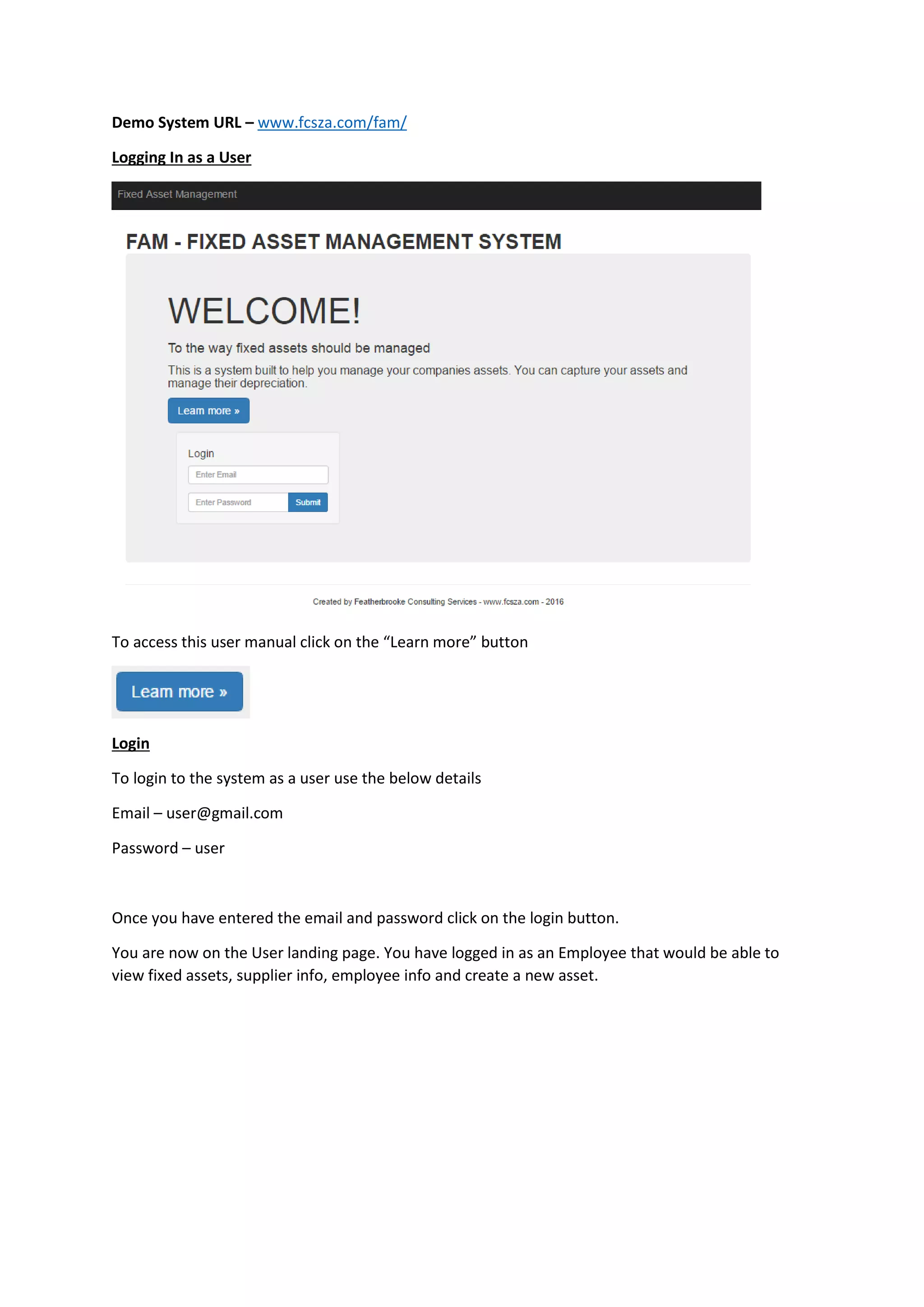 FAM - FixedAssetManagementSystemUserManual | PDF