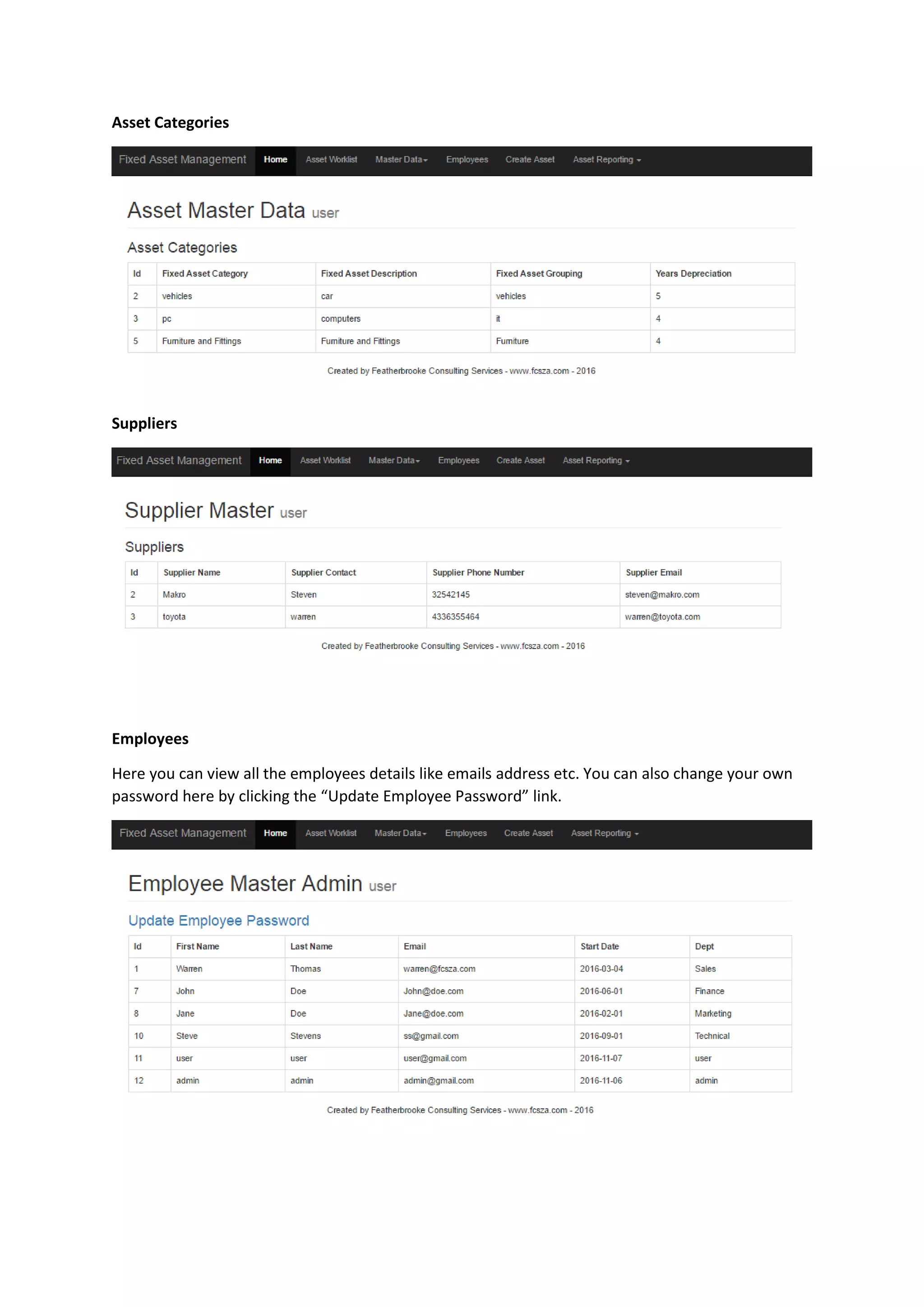 FAM - FixedAssetManagementSystemUserManual | PDF