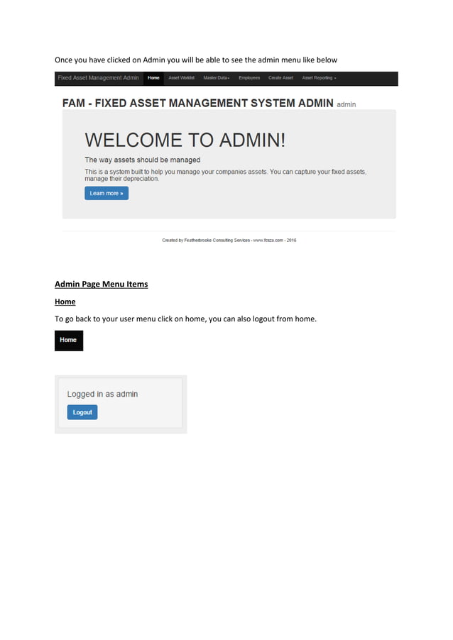FAM - FixedAssetManagementSystemUserManual | PDF | Operating Systems ...
