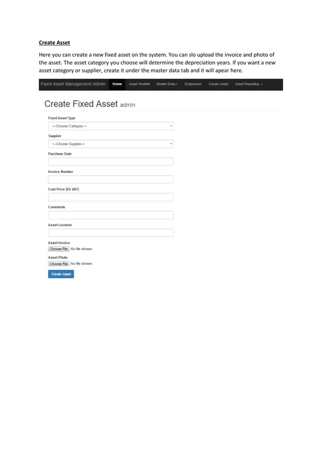 FAM - FixedAssetManagementSystemUserManual | PDF | Operating Systems ...