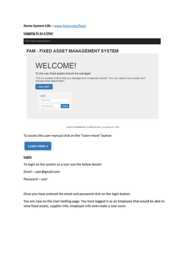 FAM - FixedAssetManagementSystemUserManual | PDF | Operating Systems ...