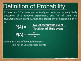 class 11th maths chapter probability cbse | PPT