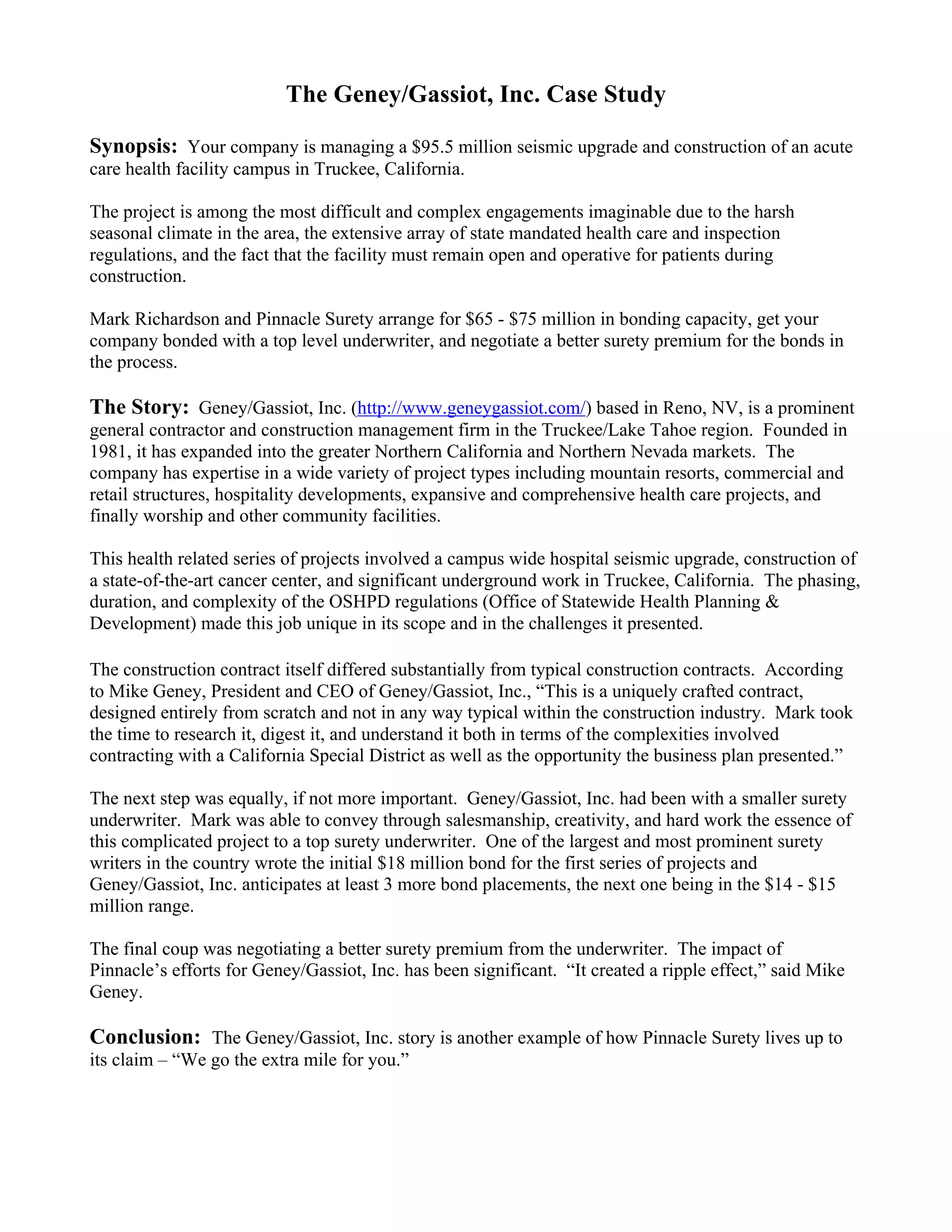 The-Geney-Gassiot-case-study | PDF | Construction Industry | Industries