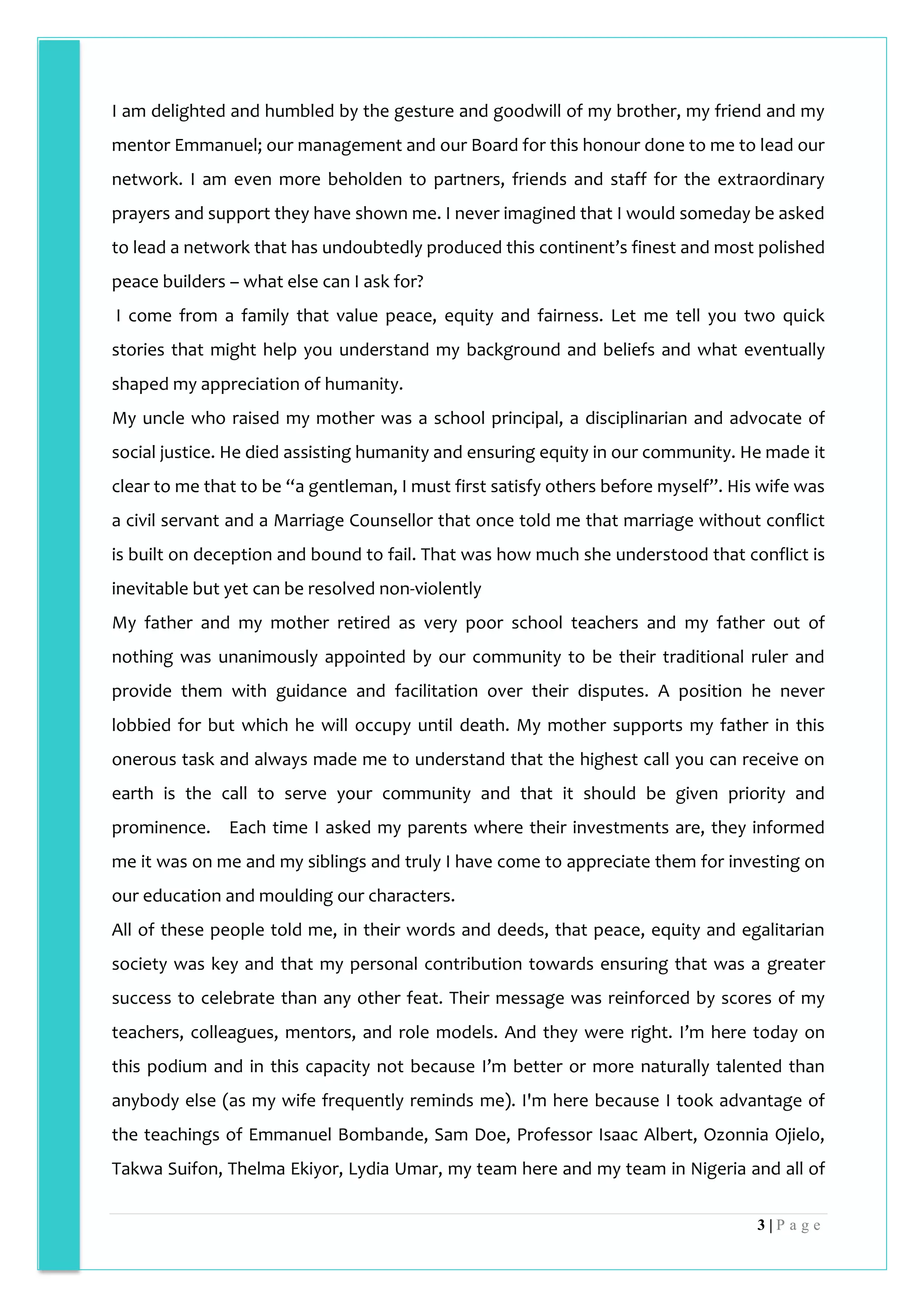 ED's acceptance speech | PDF