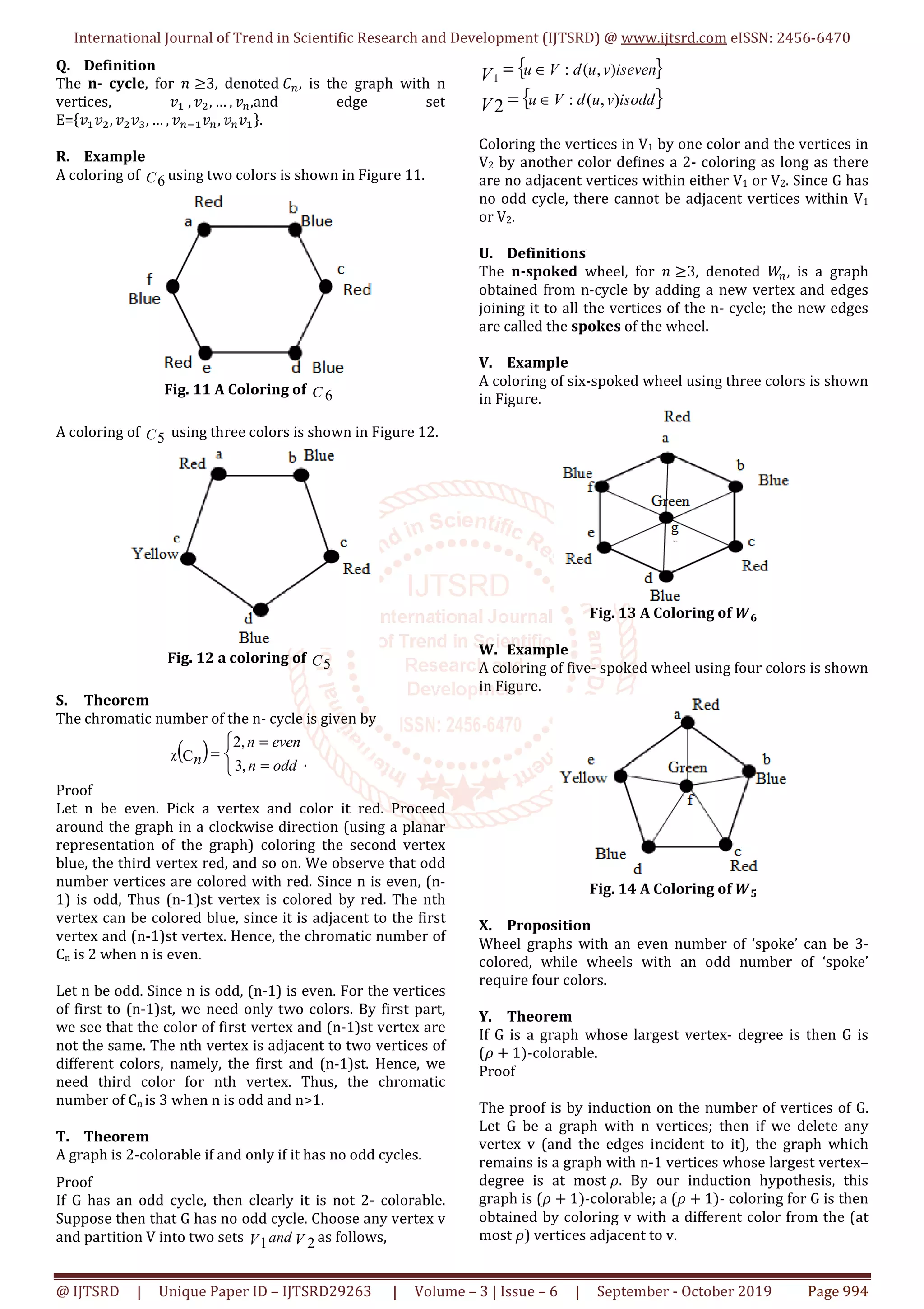 Application of Vertex Colorings with Some Interesting Graphs | PDF