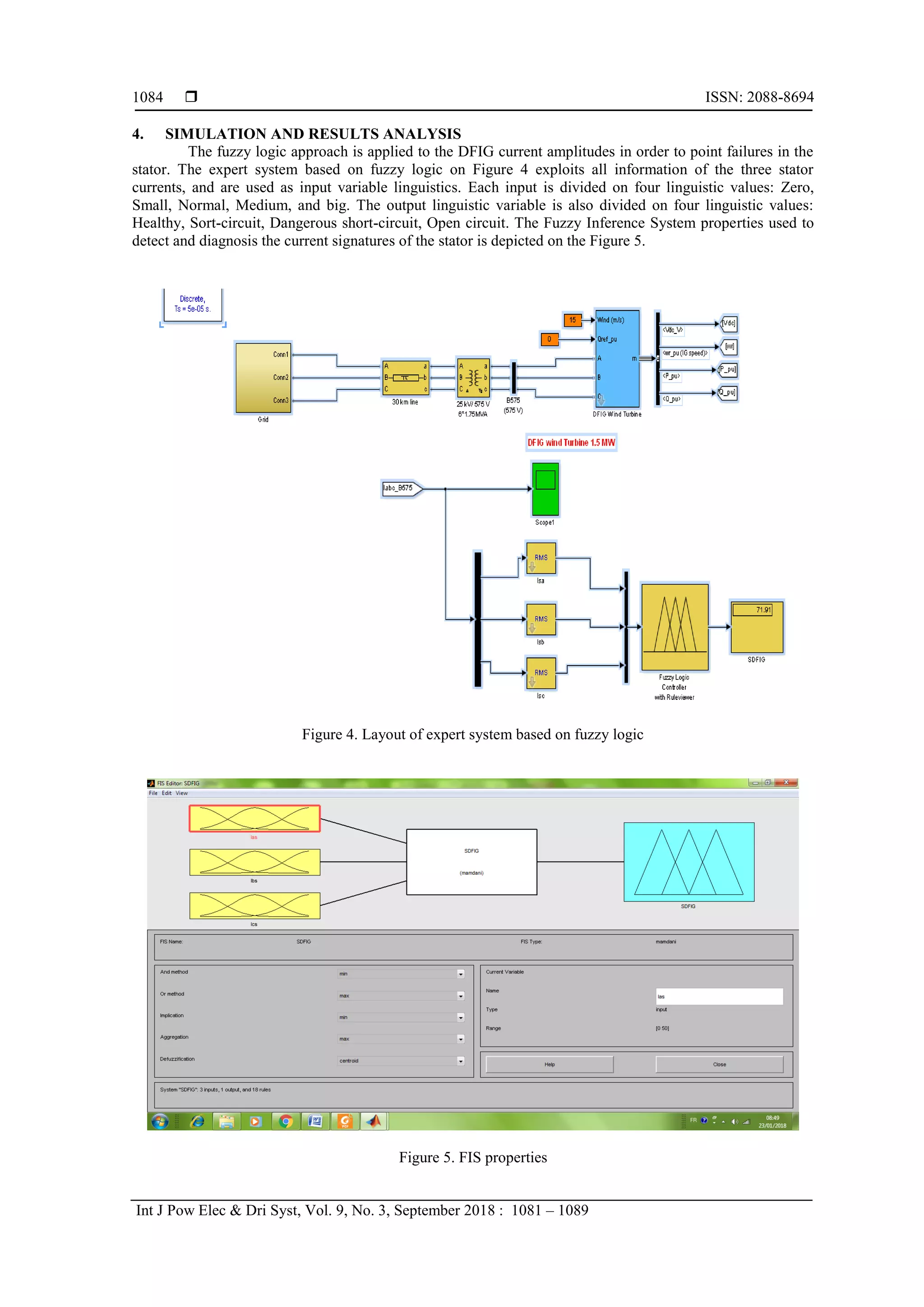 Expert System Based on Fuzzy Logic: Application on Faults Detection and Diagnosis of DFIG | PDF