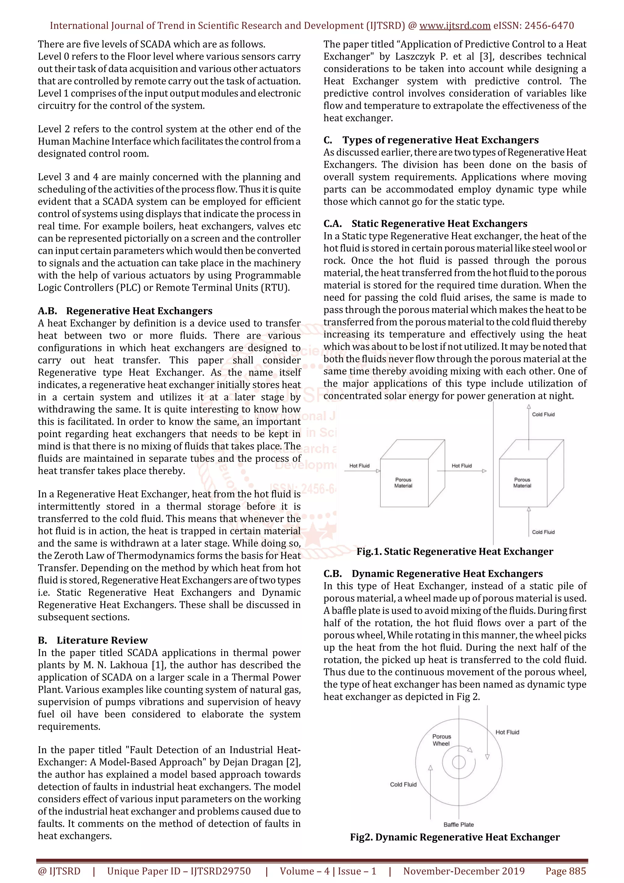 Qualitative Design of Supervisory Control and Data Acquisition System for a Regenerative Type ...