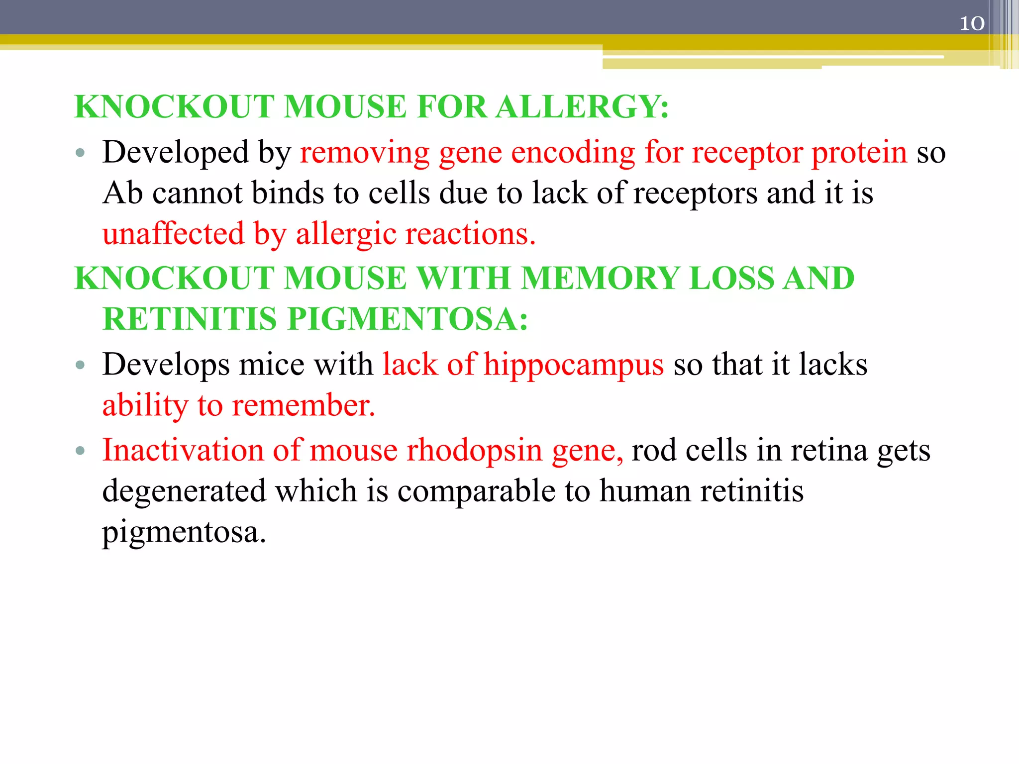 TRANSGENIC ANIMALS AND ITS APPLICATION | PPTX