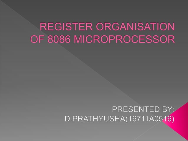 register organisation of 8086 | PPT