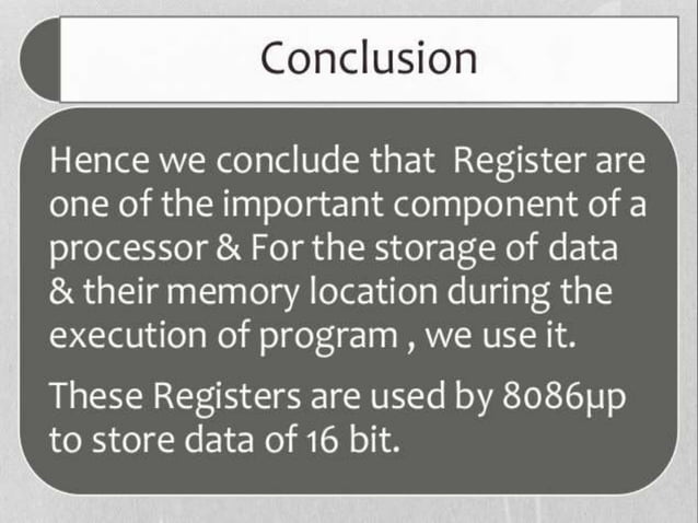 register organisation of 8086 | PPTX