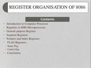 register organisation of 8086 | PPT