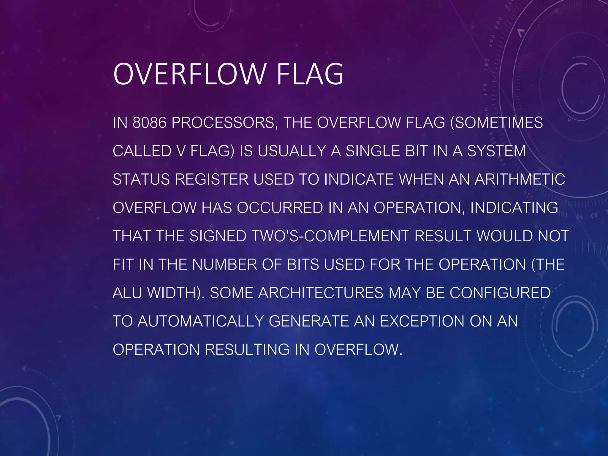 flag register of 8086 | PPTX | Operating Systems | Computer Software and Applications