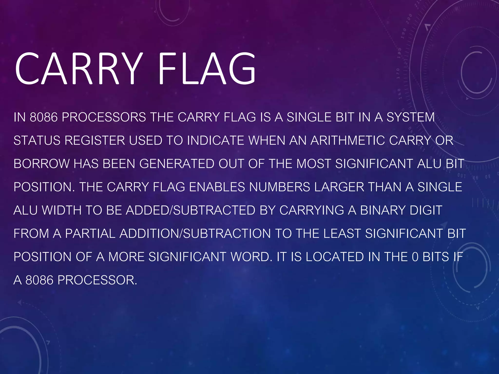 flag register of 8086 | PPTX