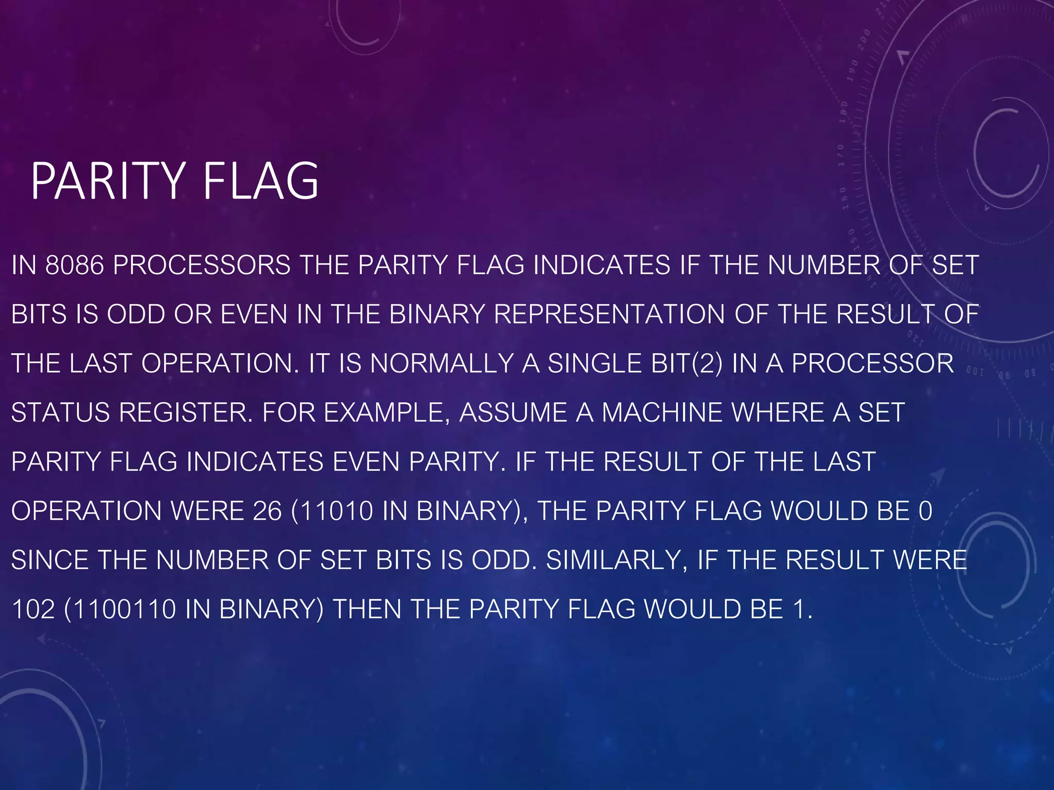 flag register of 8086 | PPTX