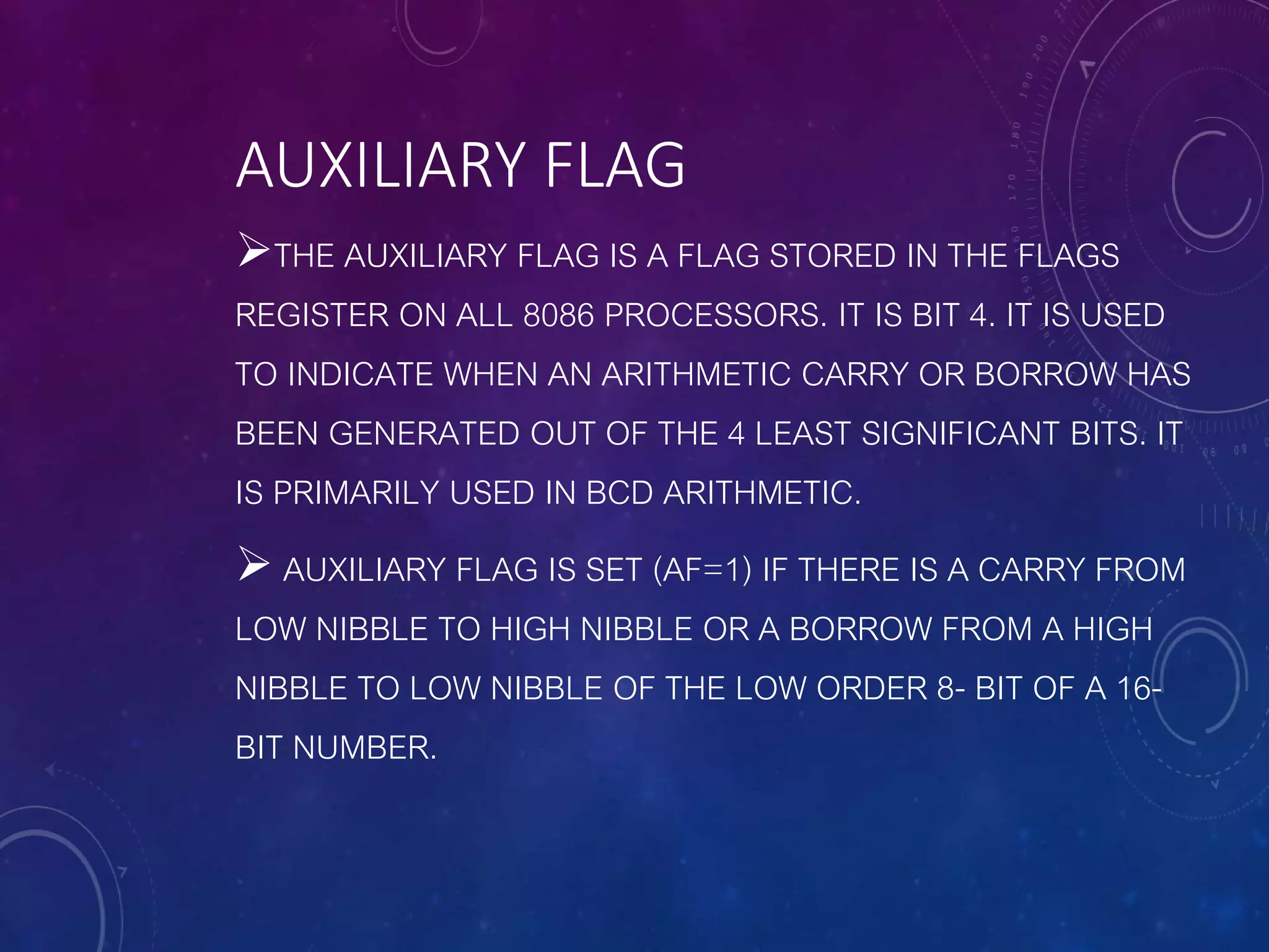 flag register of 8086 | PPTX