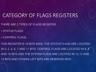 flag register of 8086 | PPTX | Operating Systems | Computer Software ...