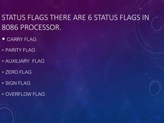 flag register of 8086 | PPTX