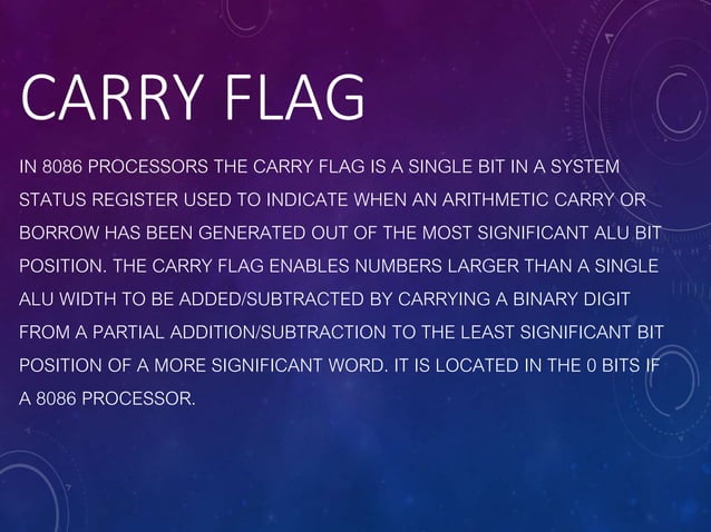 flag register of 8086 | PPTX | Operating Systems | Computer Software ...
