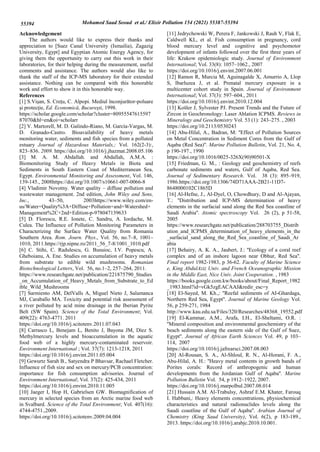 Evaluation of Heavy, Toxic and Trace Metals Contamination in Fish ...