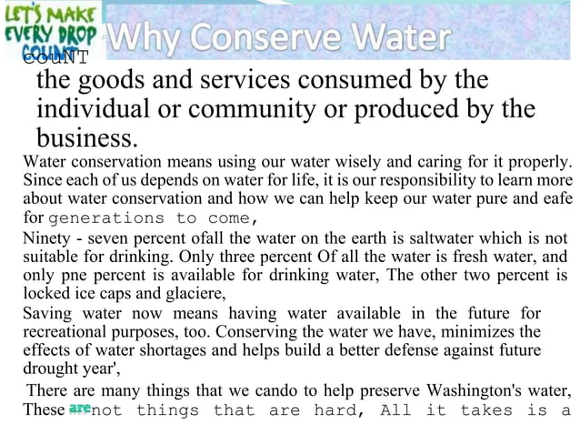 Water conservation | PPT
